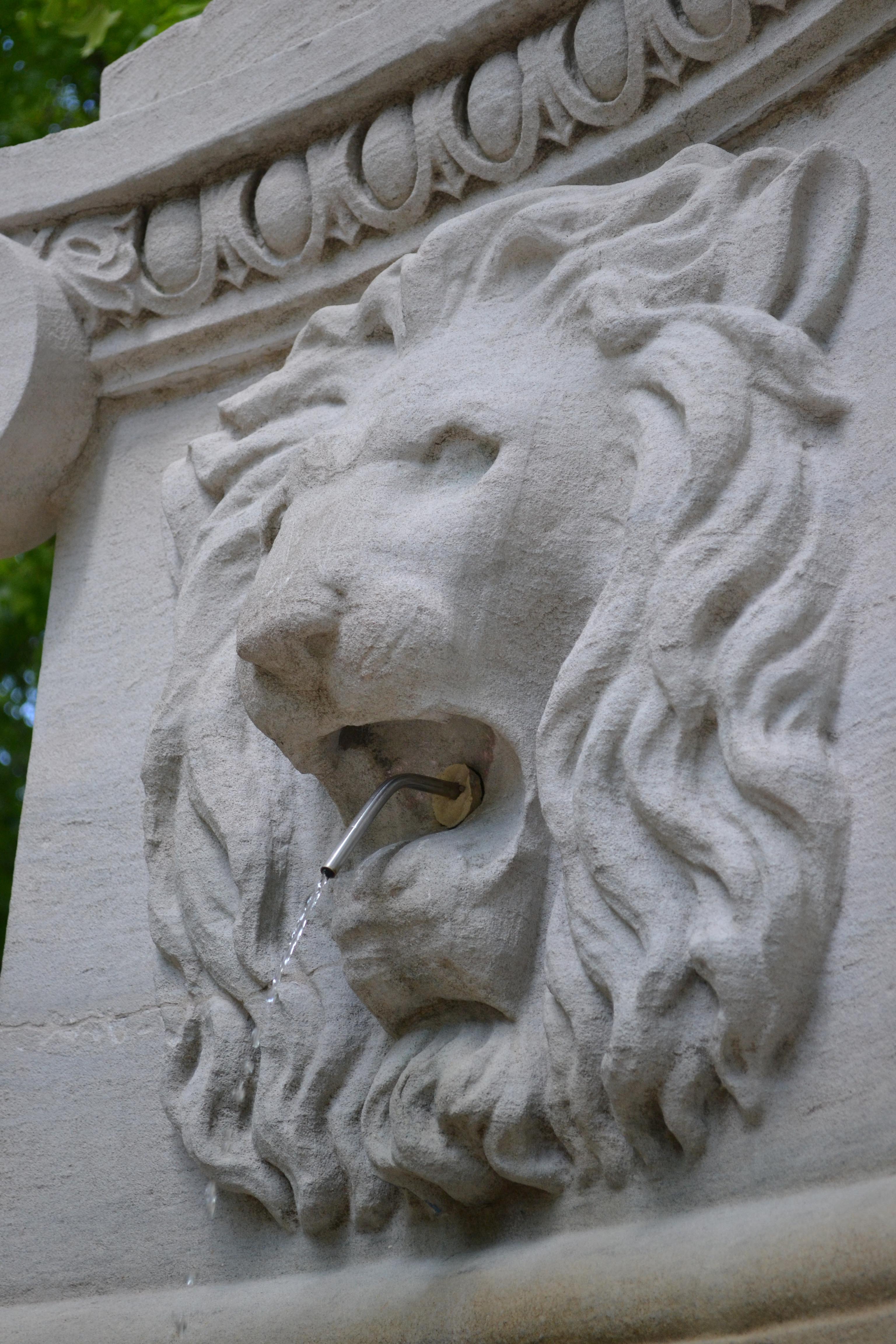 Lion Head Fountain – Purdue Arboretum Explorer