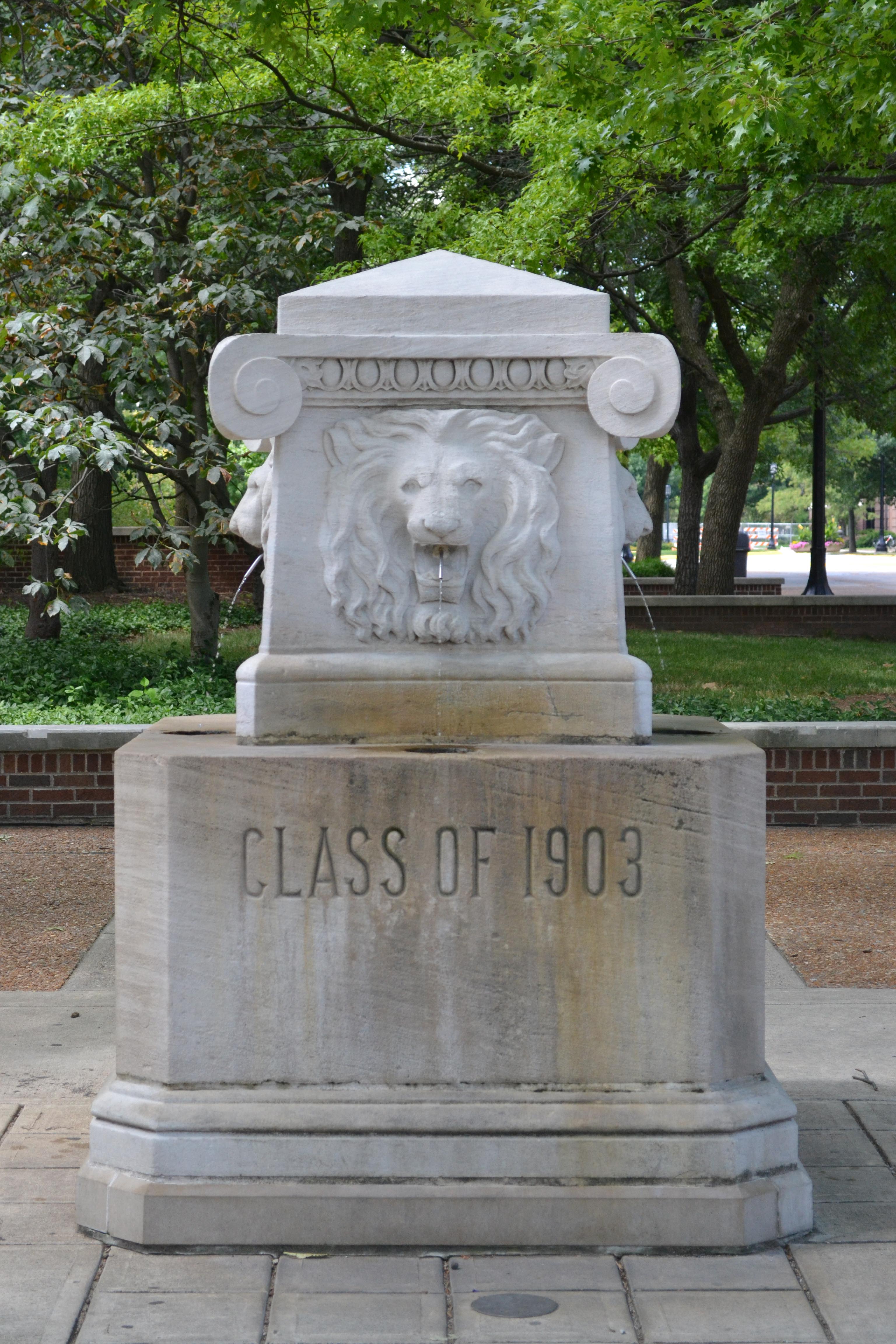 Lion Head Fountain – Purdue Arboretum Explorer
