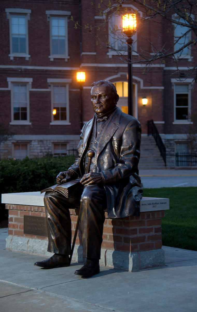 John Purdue statue – Purdue Arboretum Explorer
